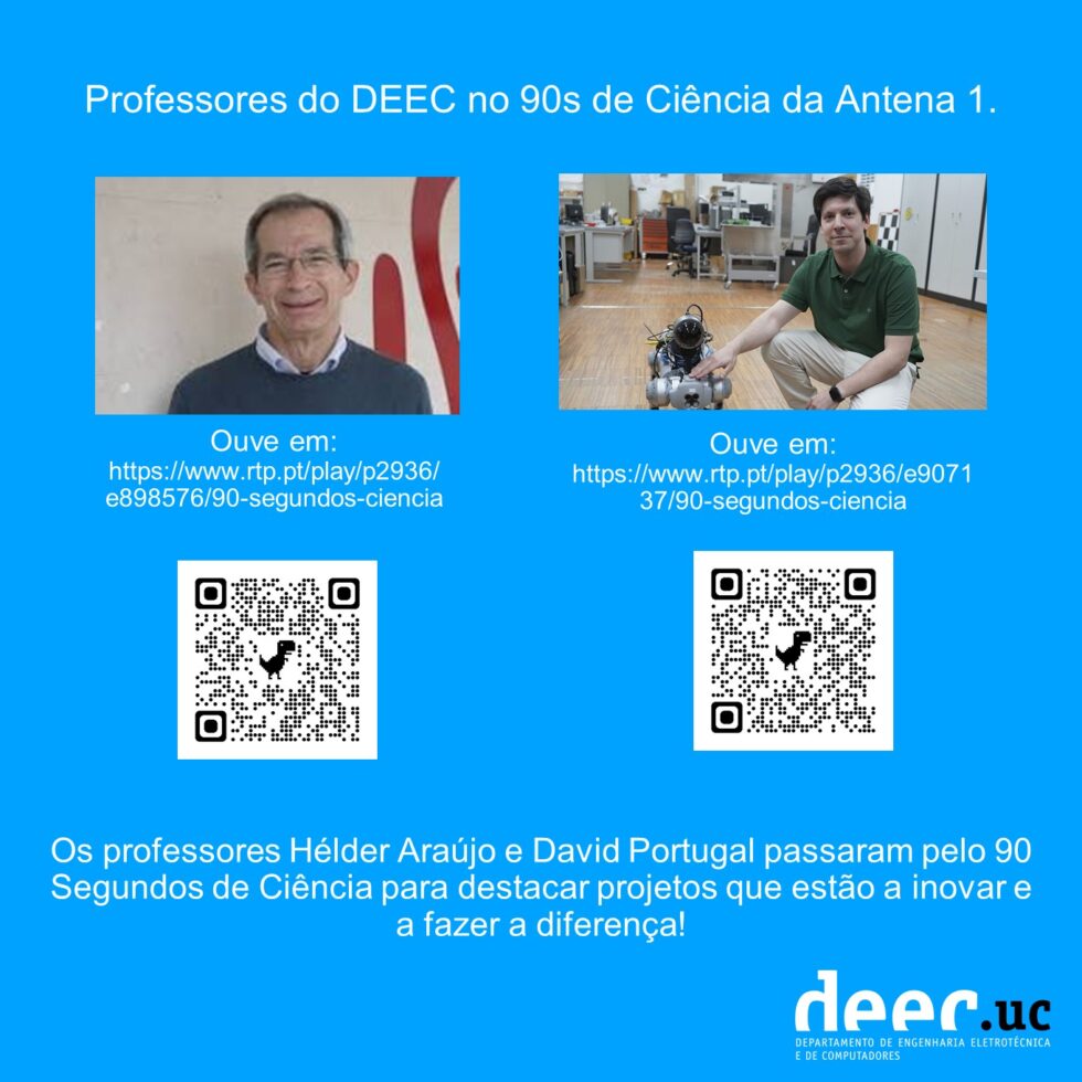 Professores do DEEC no 90s de Ciência da Antena 1. | DEEC